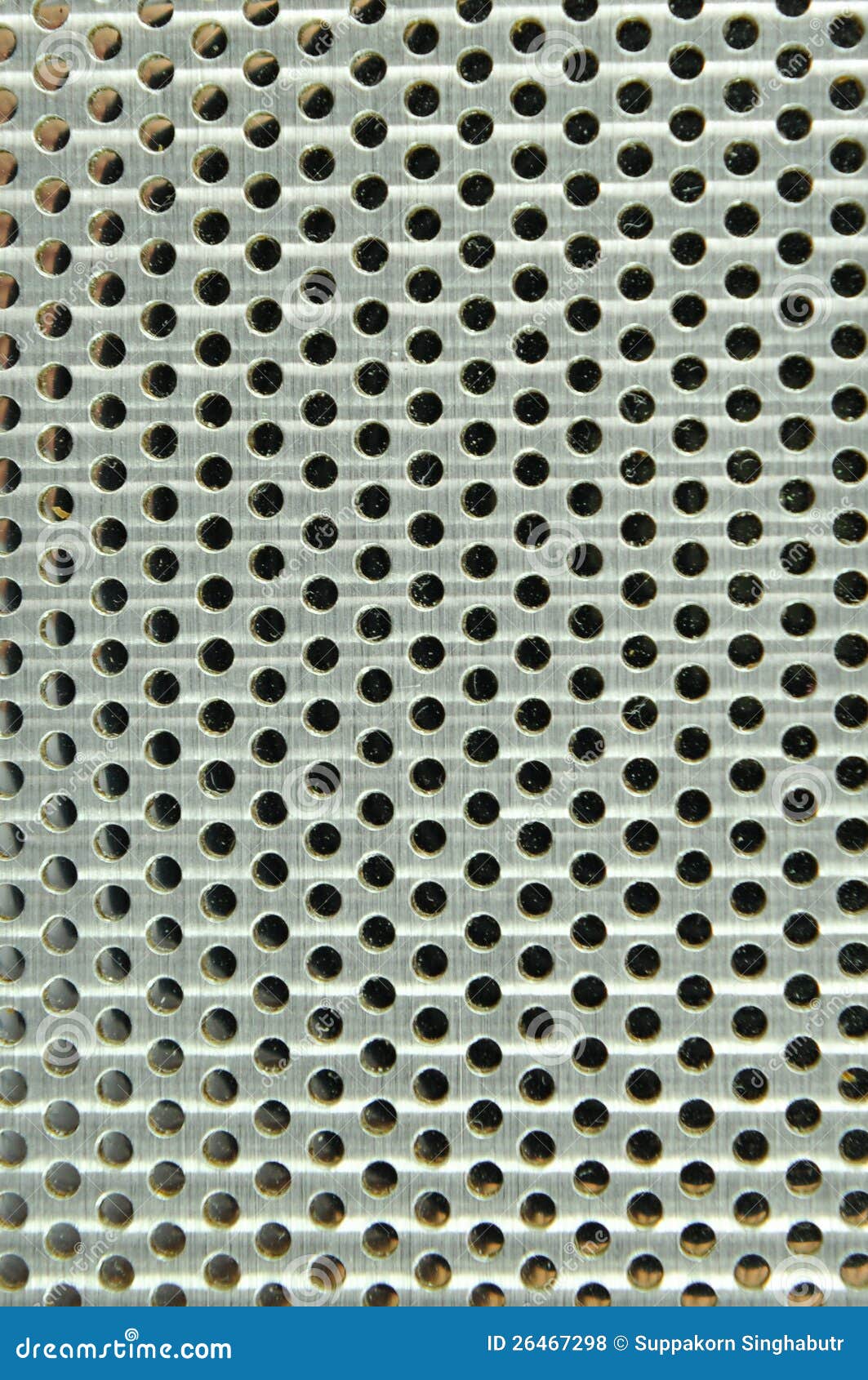 Shiny Silver Metal Pattern with Round Hole Stock Photo - Image of ...