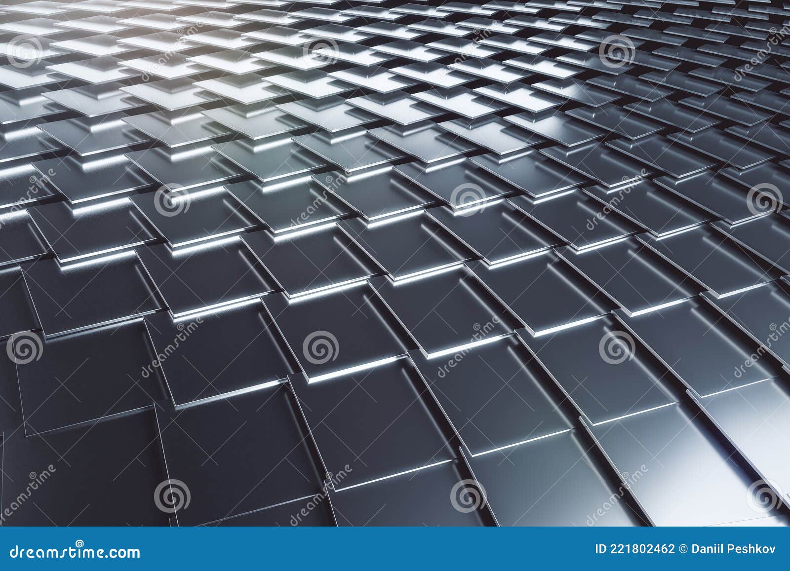 Shiny Silver Metal Tile Backdrop. Texture and Design Stock Illustration ...
