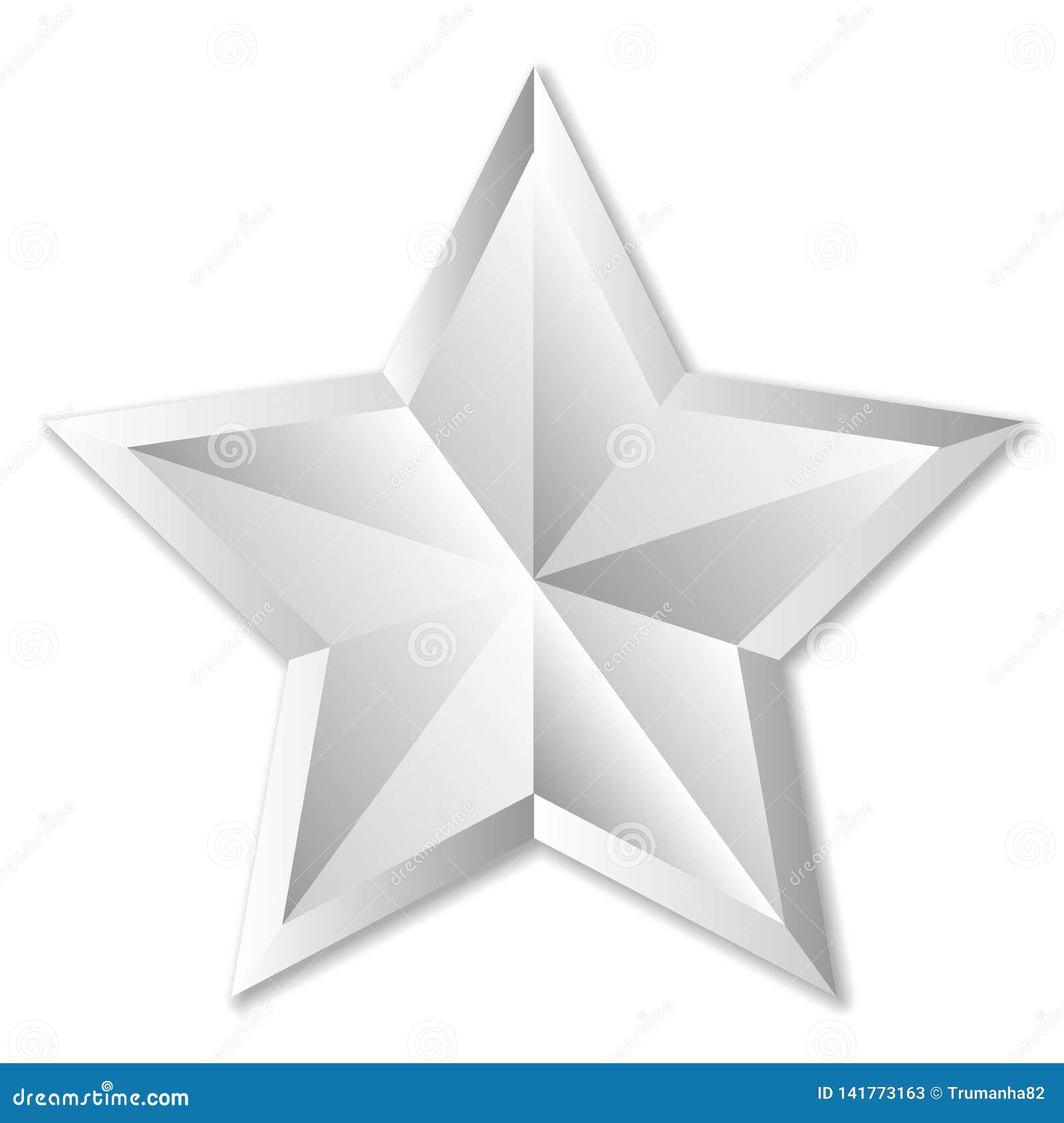 Shiny Silver Star in White Background Stock Vector - Illustration of ...