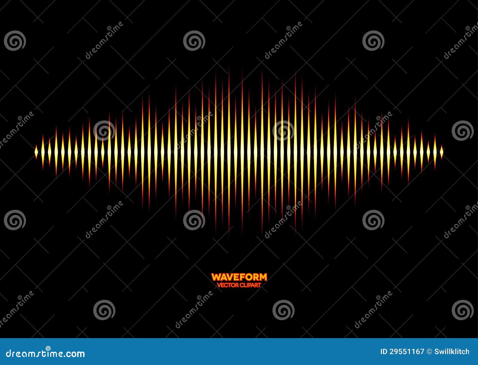 Shiny sound waveform stock vector. Illustration of abstract - 29551167