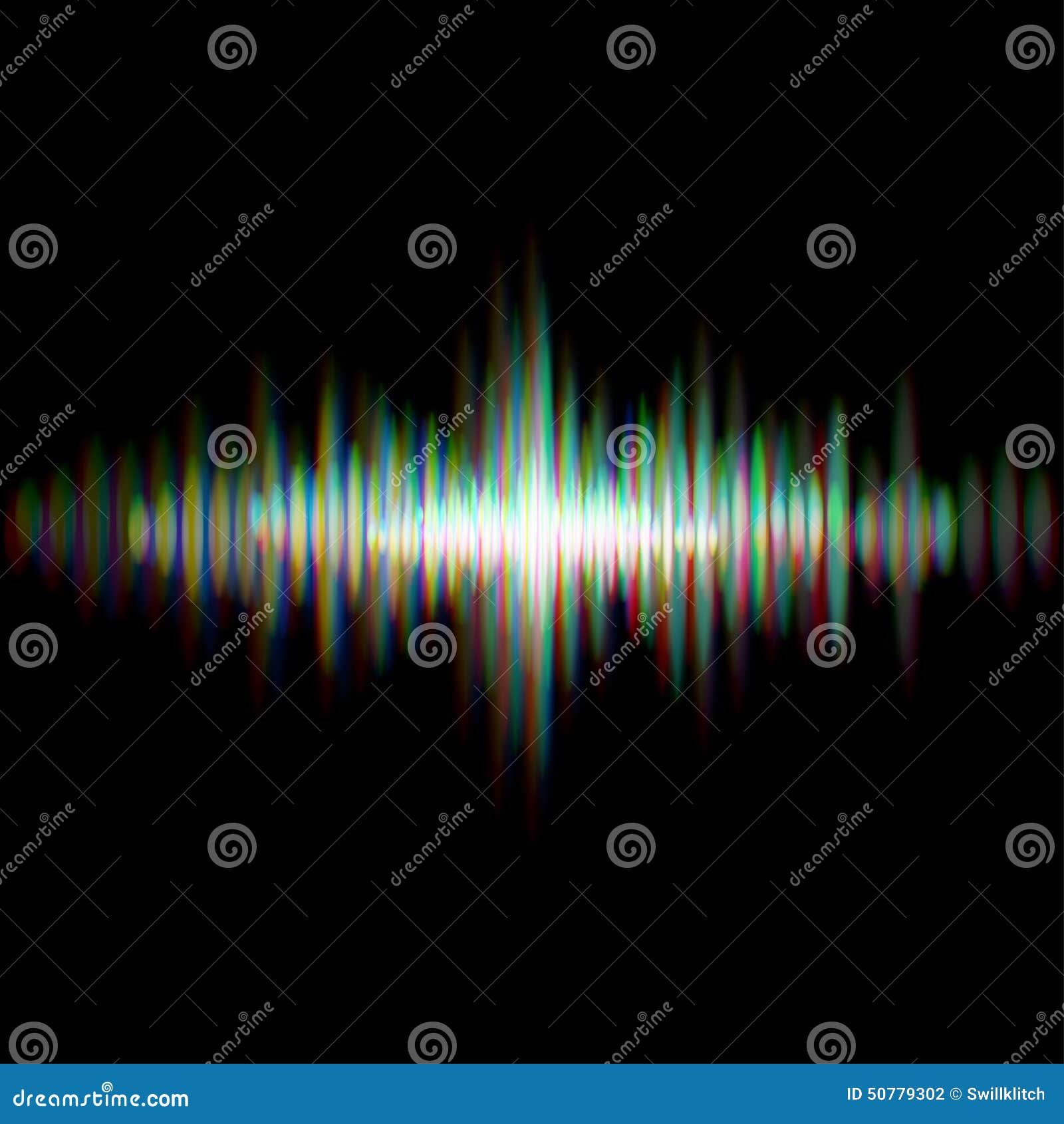 Shiny sound waveform stock vector. Illustration of aberration - 50779302