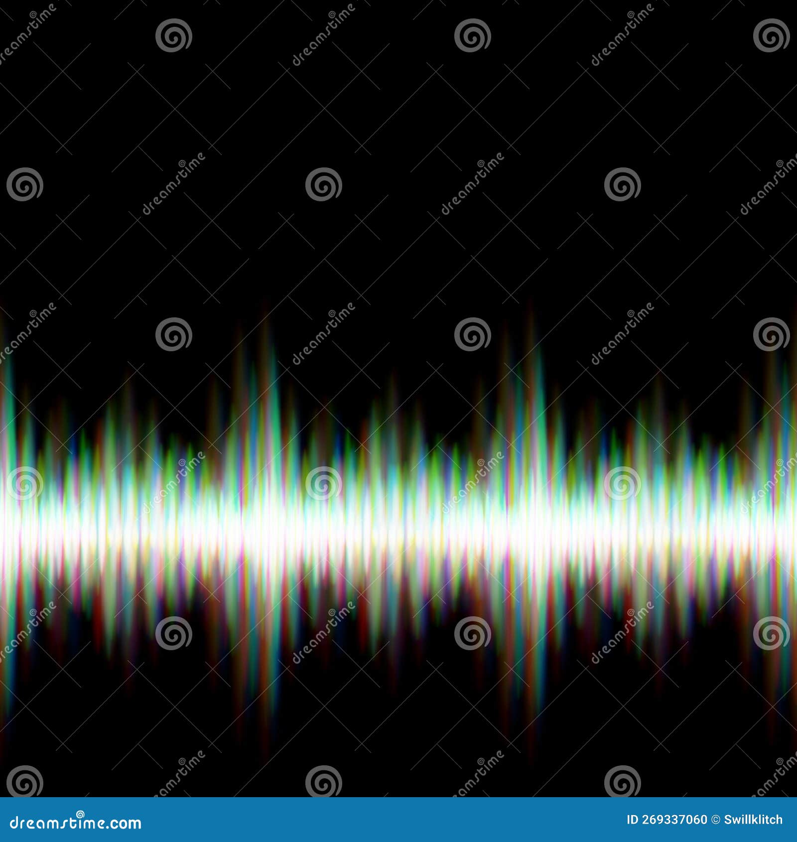 Shiny Sound Wave Poster. Musical Track Abstract Visualisation. Luminous ...