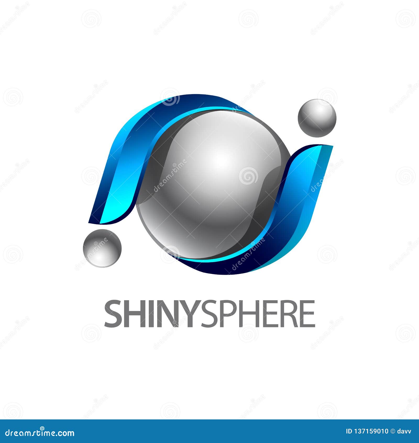 Shiny Sphere 3d Logo Concept Design. Symbol Graphic Template Element ...