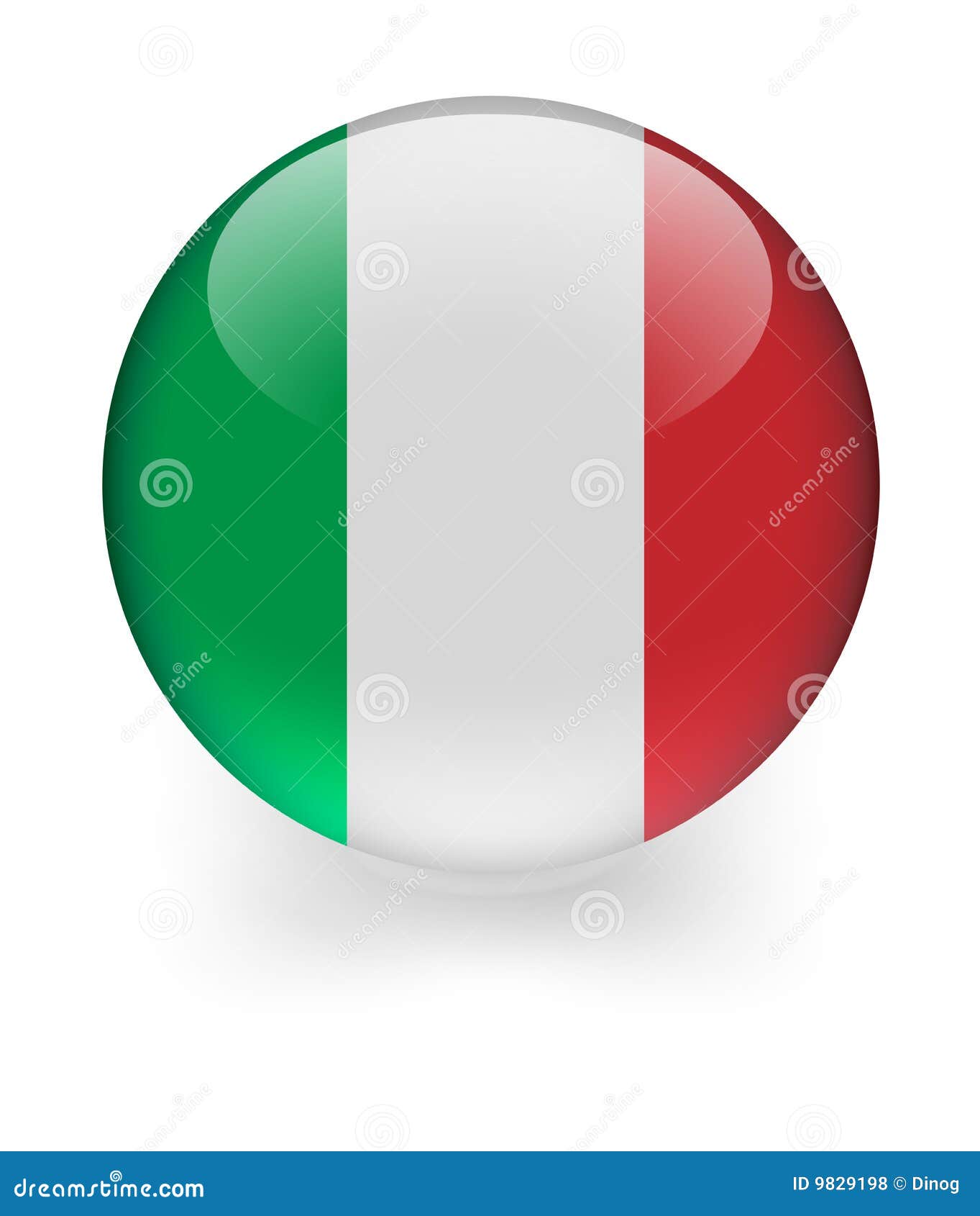 Shiny Sphere with Italian Flag Stock Illustration - Illustration of ...