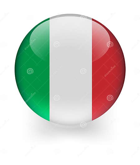 Shiny Sphere with Italian Flag Stock Illustration - Illustration of ...