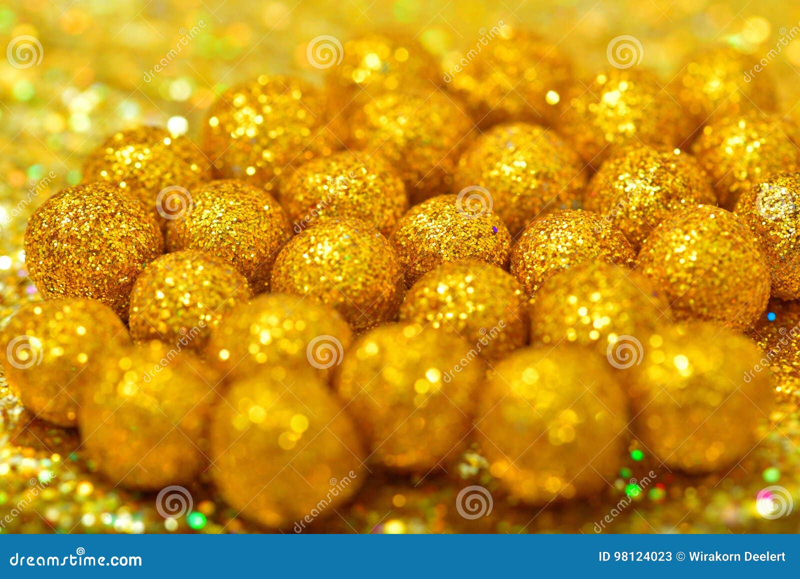 Shiny Sphere Made of Golden Glitters with Sparkles and Glares Stock ...