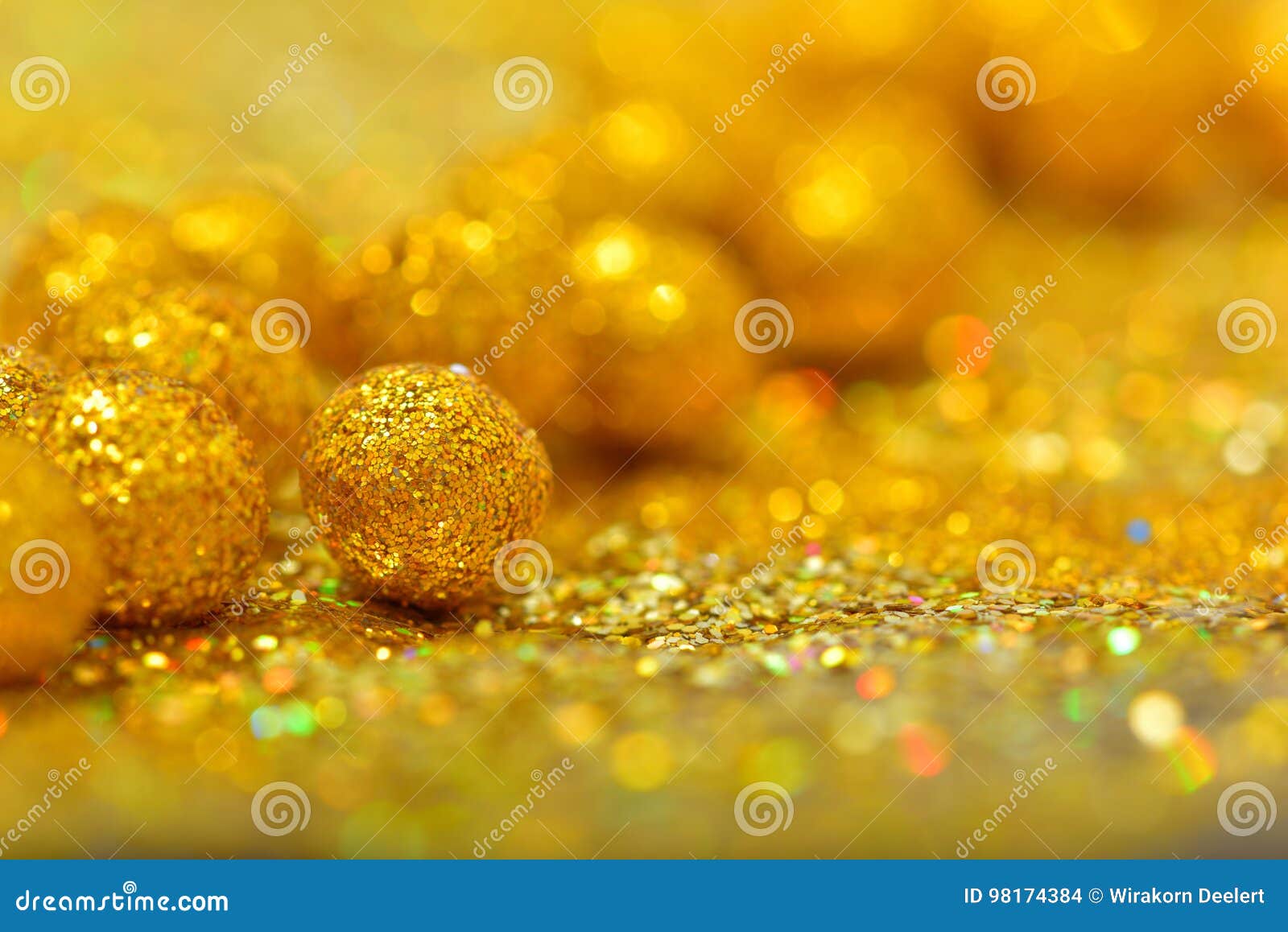 Shiny Sphere Made of Golden Glitters with Sparkles and Glares Stock ...