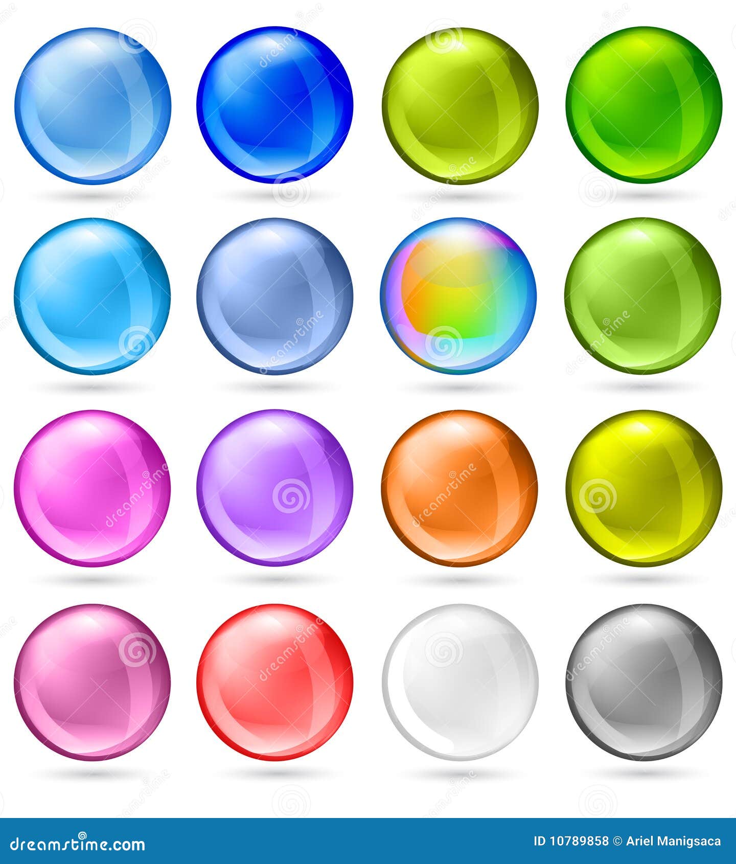Shiny Sphere Set stock illustration. Illustration of circle - 10789858