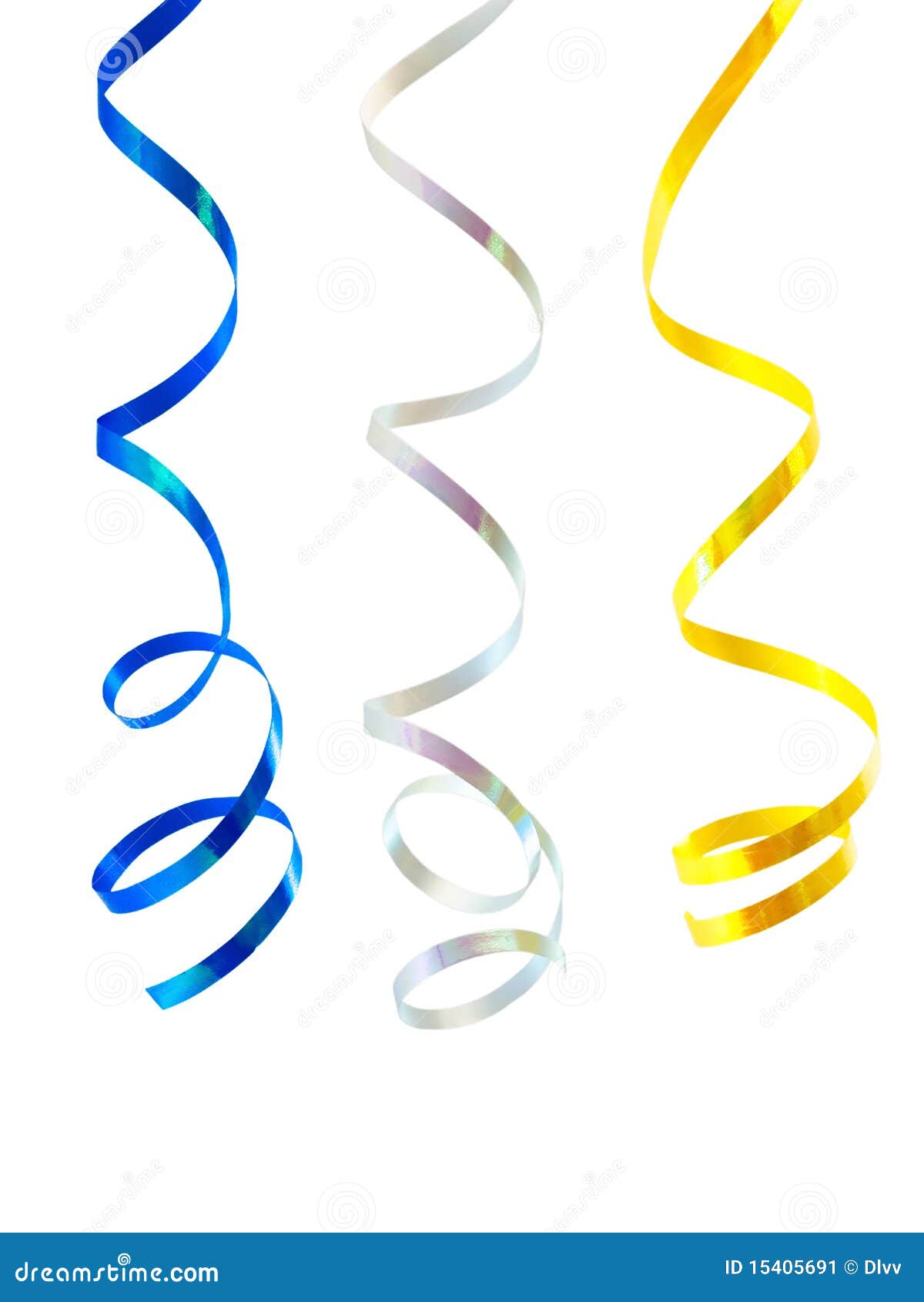 Shiny spiral gift ribbons stock image. Image of blue - 15405691