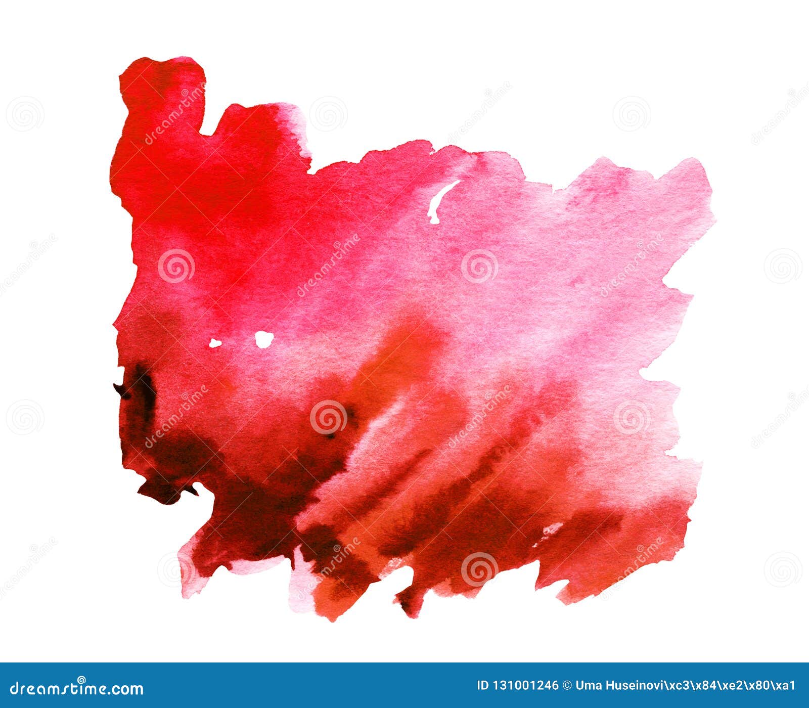 Shiny Splatter of Red Watercolor Stock Illustration - Illustration of ...