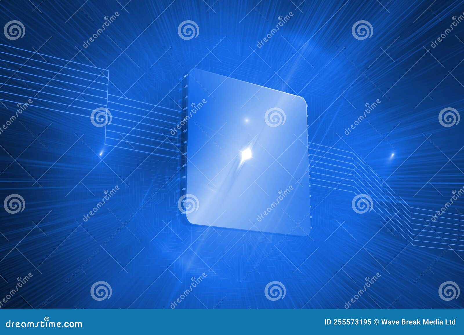 Shiny Square on Blue Background Stock Illustration - Illustration of ...