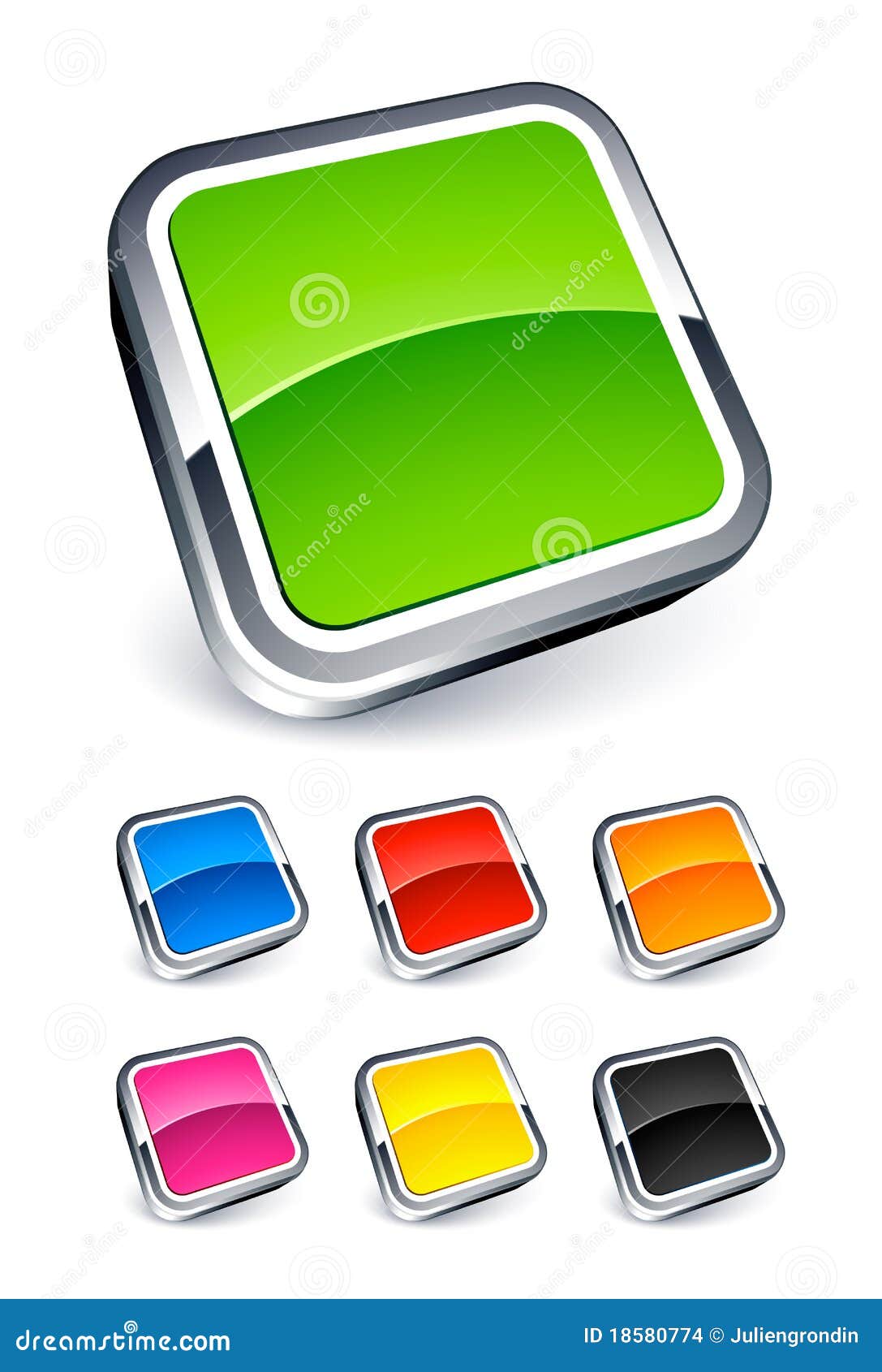 Shiny square set stock vector. Illustration of dimensional - 18580774