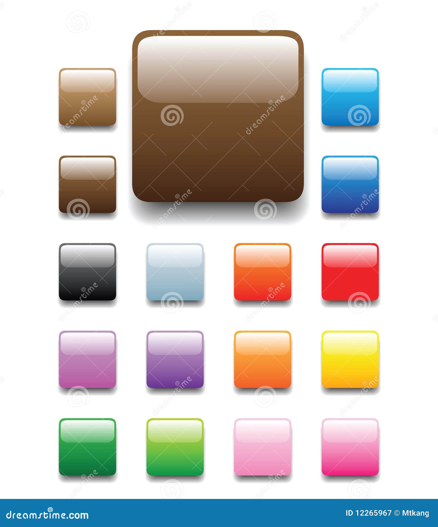 Shiny square tabs stock vector. Illustration of slide - 12265967