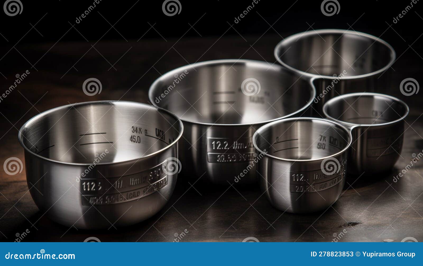 Shiny Stainless Steel Kitchen Utensils in a Row, Ready for Use ...