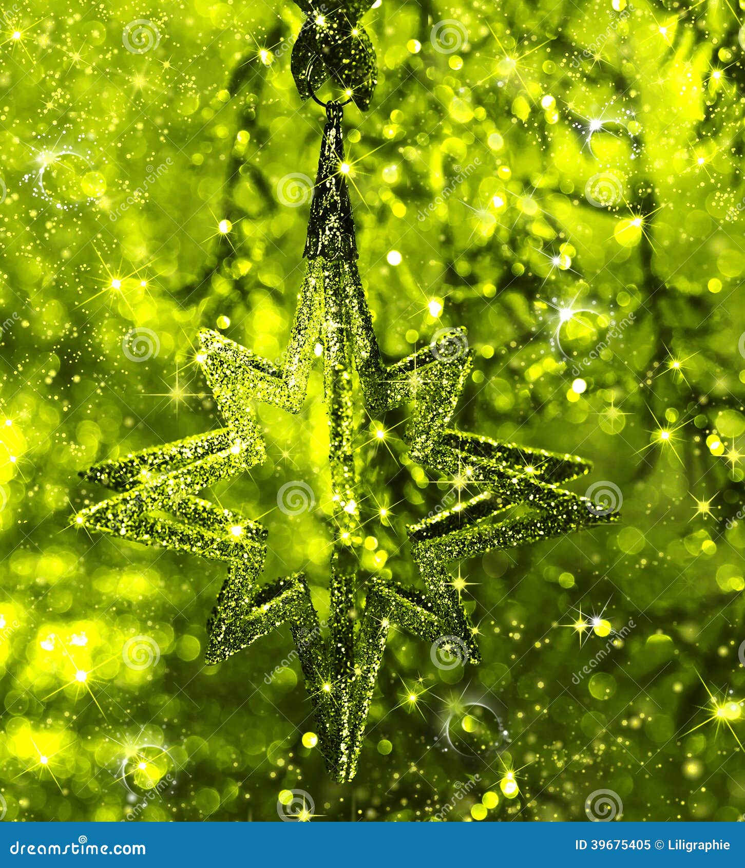 Shiny Star with Blinking Lights. Christmas Decoration Stock Image ...