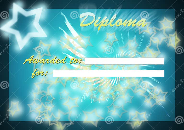 Shiny star diploma stock illustration. Illustration of write - 12338144