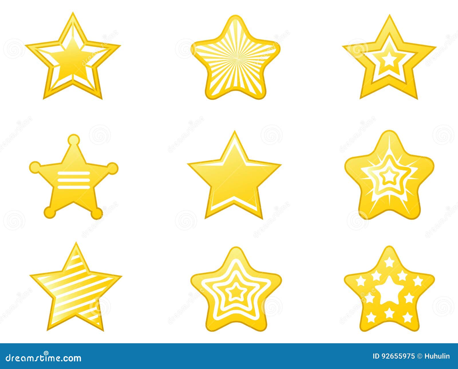 Shiny Star Symbols Cartoon Vector | CartoonDealer.com #10983461