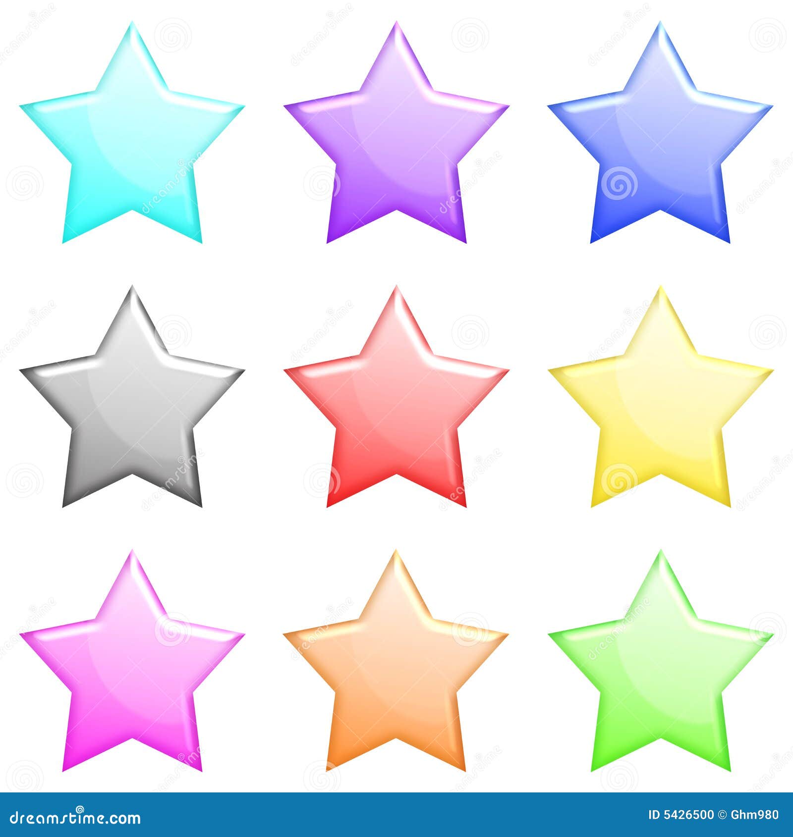 Shiny star set 1 stock illustration. Illustration of green - 5426500