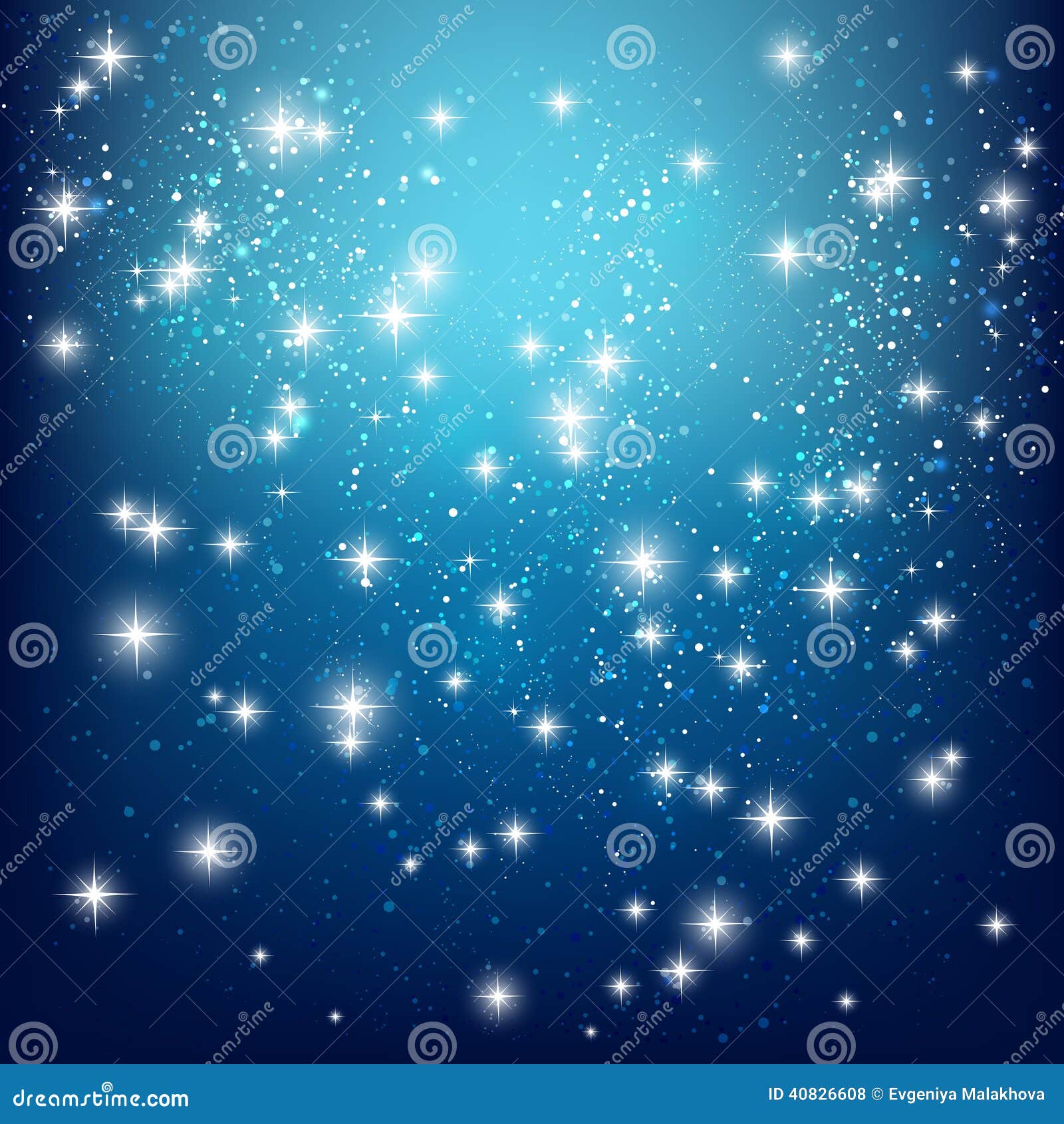 Shiny Stars On Night Sky Background With Palm Trees Silhouettes ...