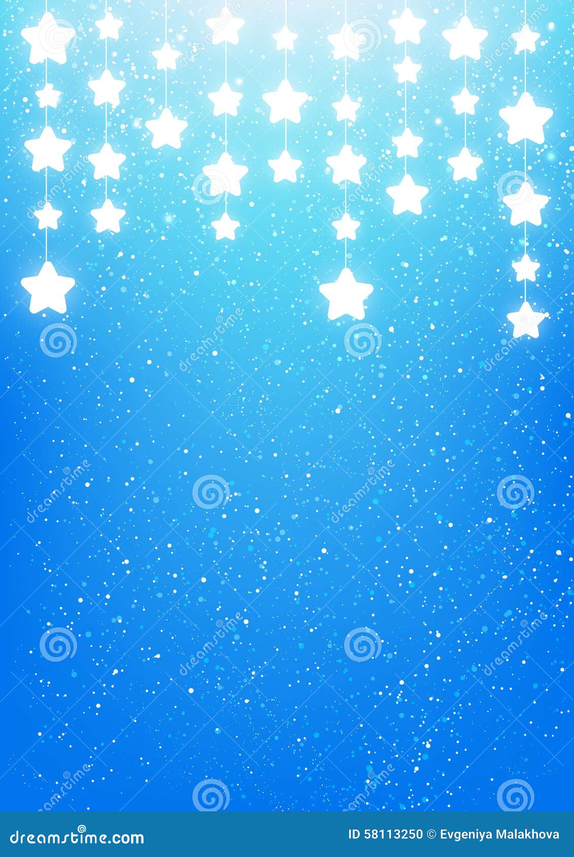 Shiny stars on blue stock vector. Illustration of backdrop - 58113250