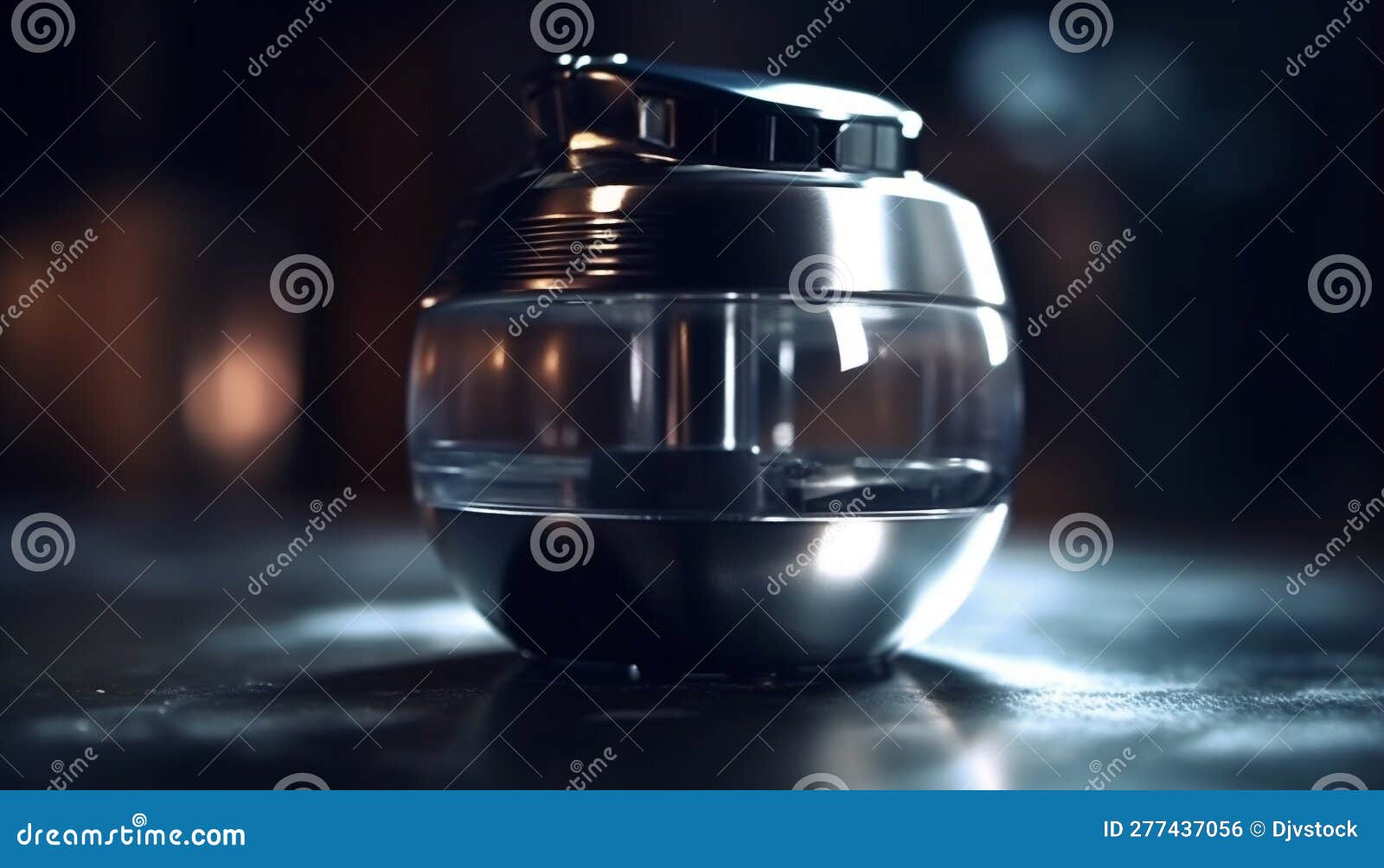 Shiny Steel Glass Reflects Fresh Alcohol Drink Generated by AI Stock ...