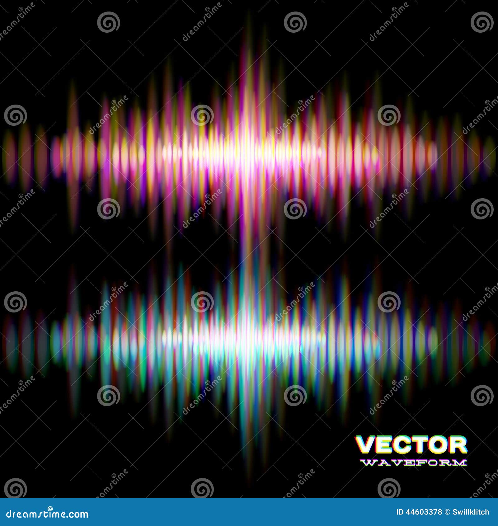 Shiny Stereo Sound Waveform Stock Vector - Illustration of equipment ...