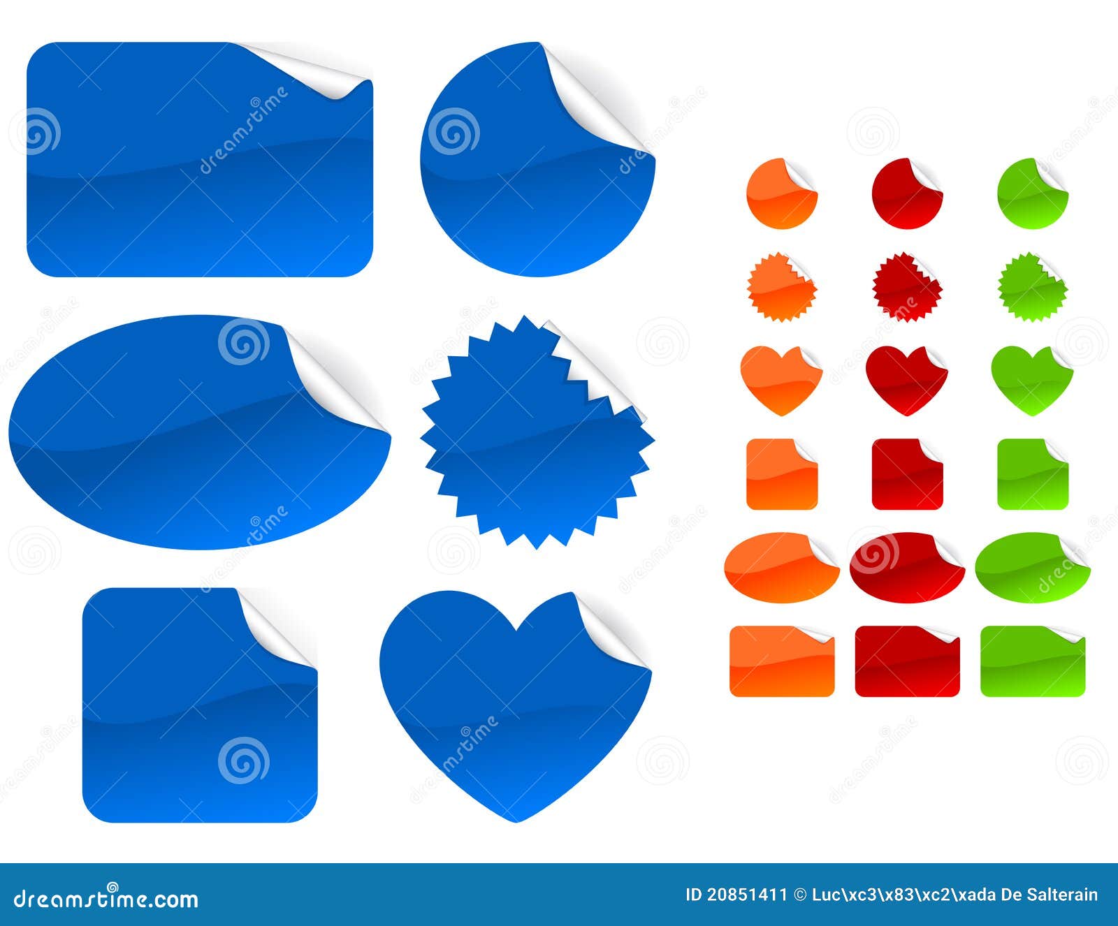 Shiny stickers. stock vector. Illustration of vector - 20851411