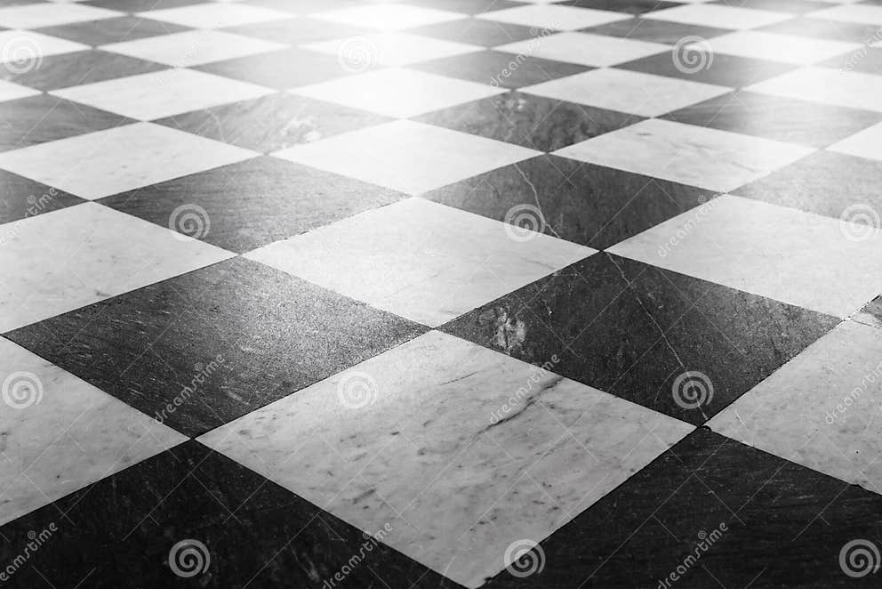 Shiny Stone Floor Tiling with Checkered Pattern Stock Image - Image of ...
