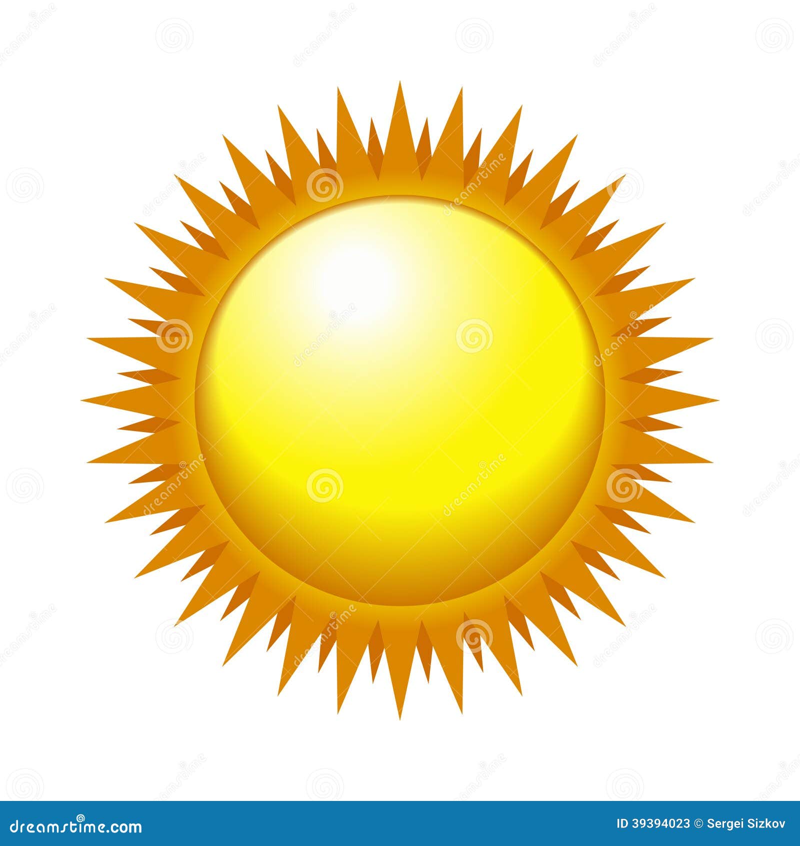 Shiny Sun in the Light Sky. Vector Stock Vector - Illustration of ...