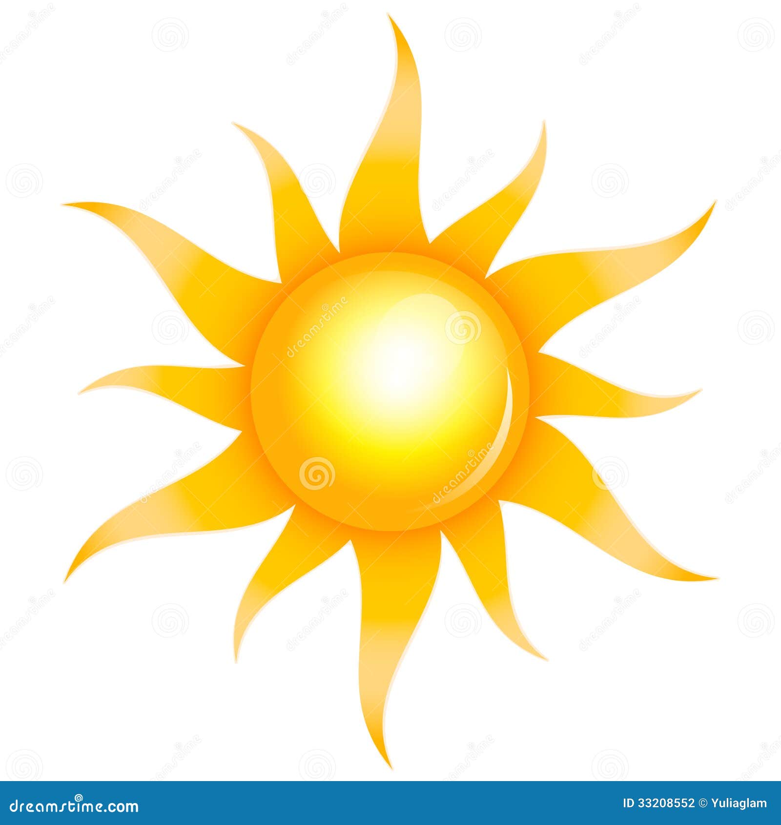 Shiny sun stock vector. Illustration of climate, clipart - 33208552