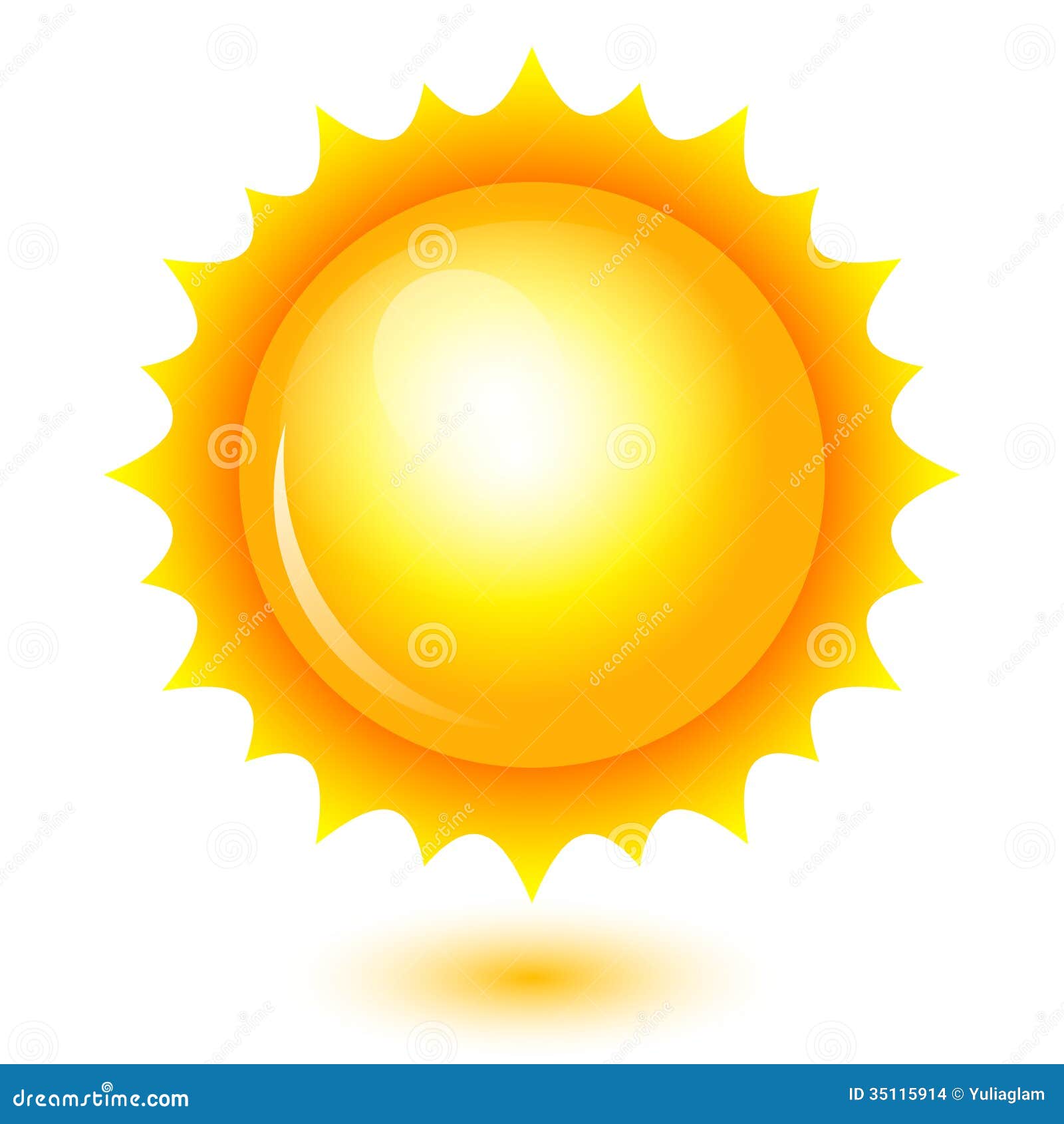 Shiny sun stock vector. Illustration of charming, shiny - 35115914