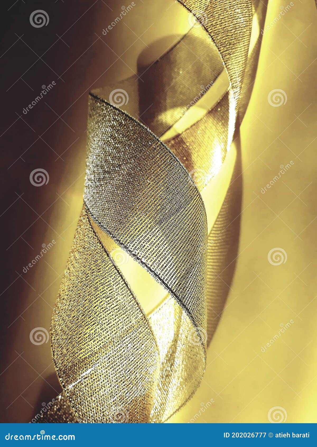Shiny tangled ribbons stock image. Image of dream, golden - 202026777