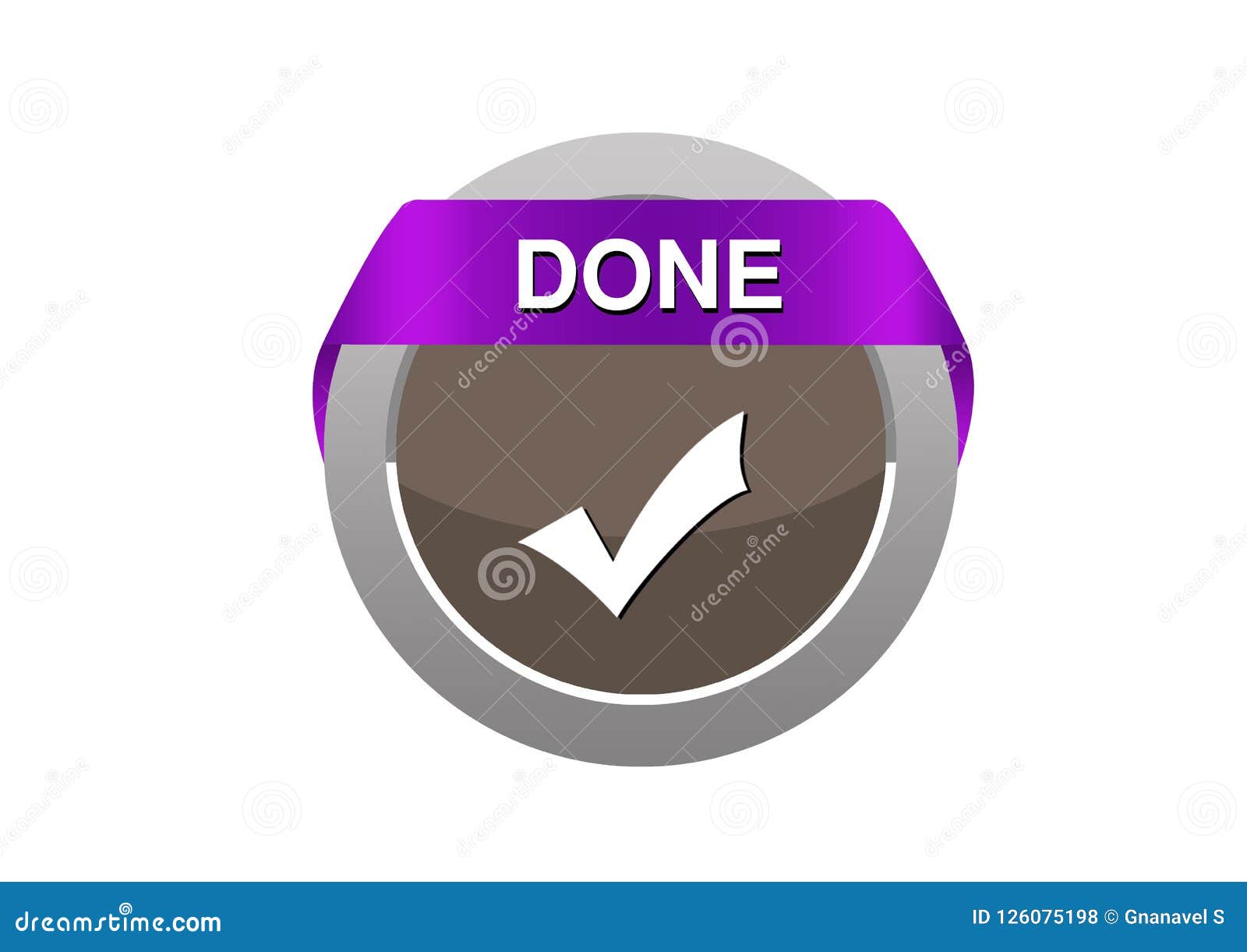 Shiny Tape Done Button Vector Web Button White Background Stock ...