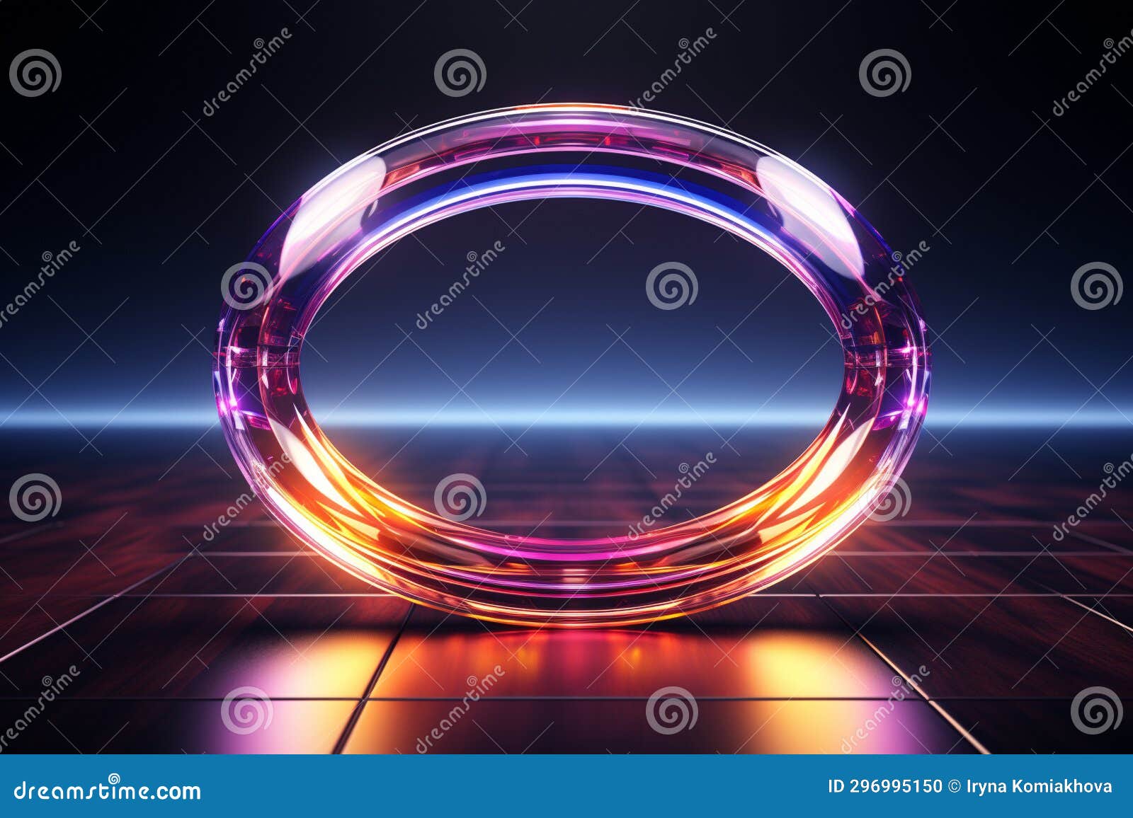 Shiny Technical Texture with Glowing Ring, Background Image with ...