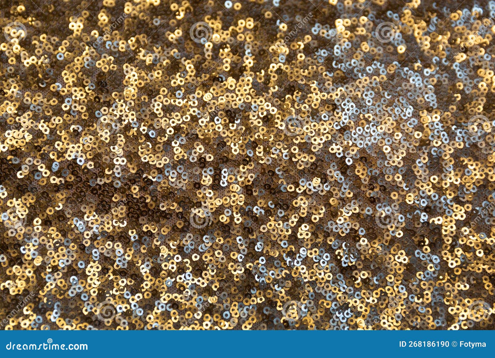 Shiny textile sequins stock photo. Image of gold, celebrate - 268186190