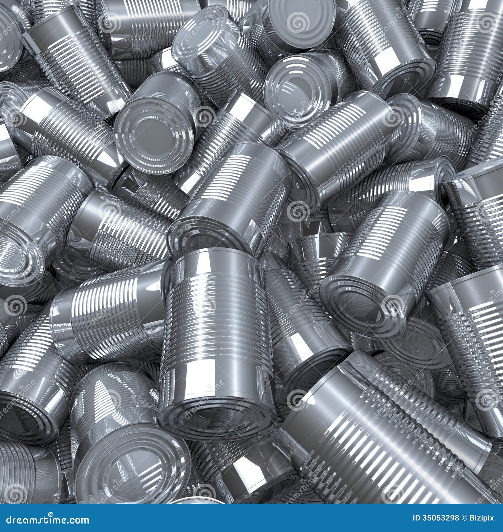 Shiny tin cans stock illustration. Illustration of shiny - 35053298