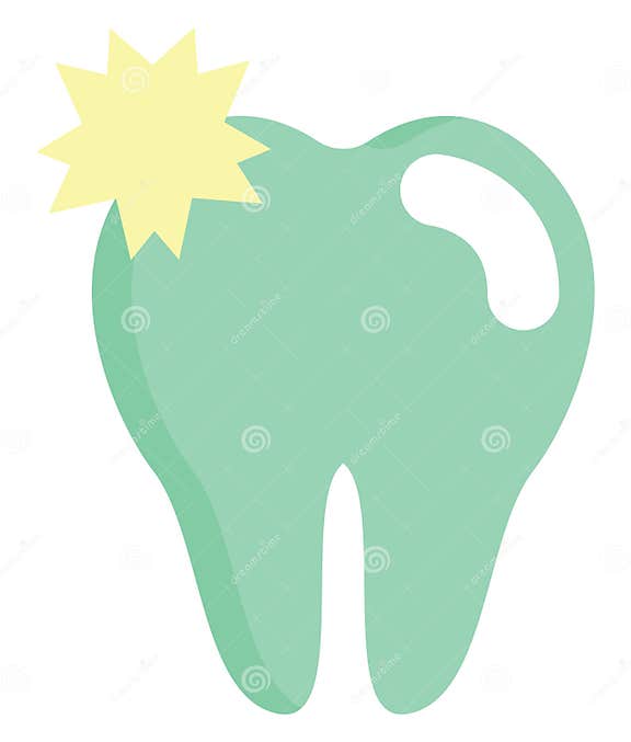 Shiny tooth, icon stock vector. Illustration of whitening - 261072118