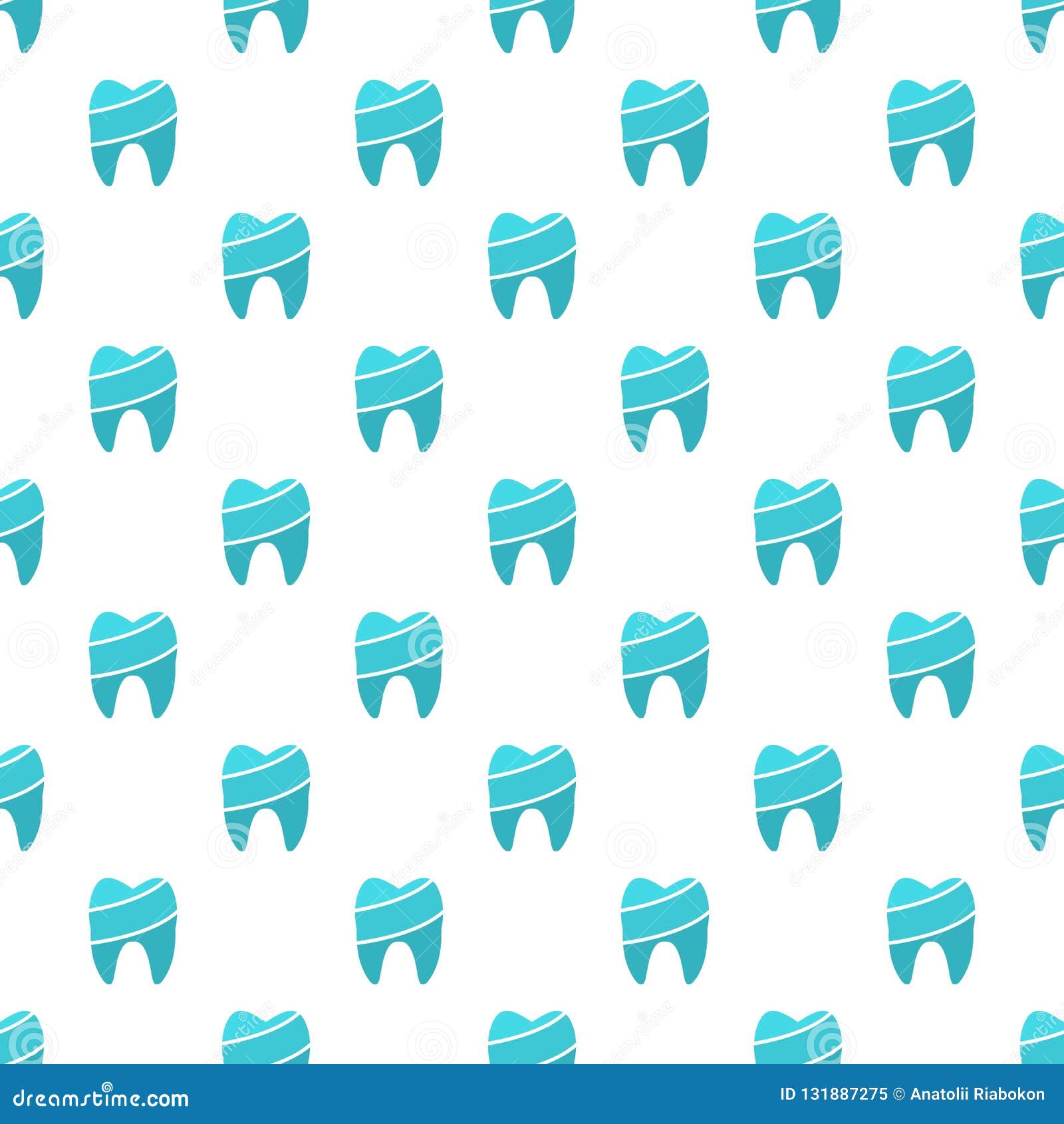 Shiny Tooth Pattern Seamless Vector Stock Vector - Illustration of care ...