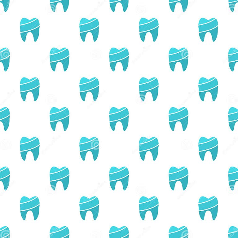 Shiny Tooth Pattern Seamless Vector Stock Vector - Illustration of care ...