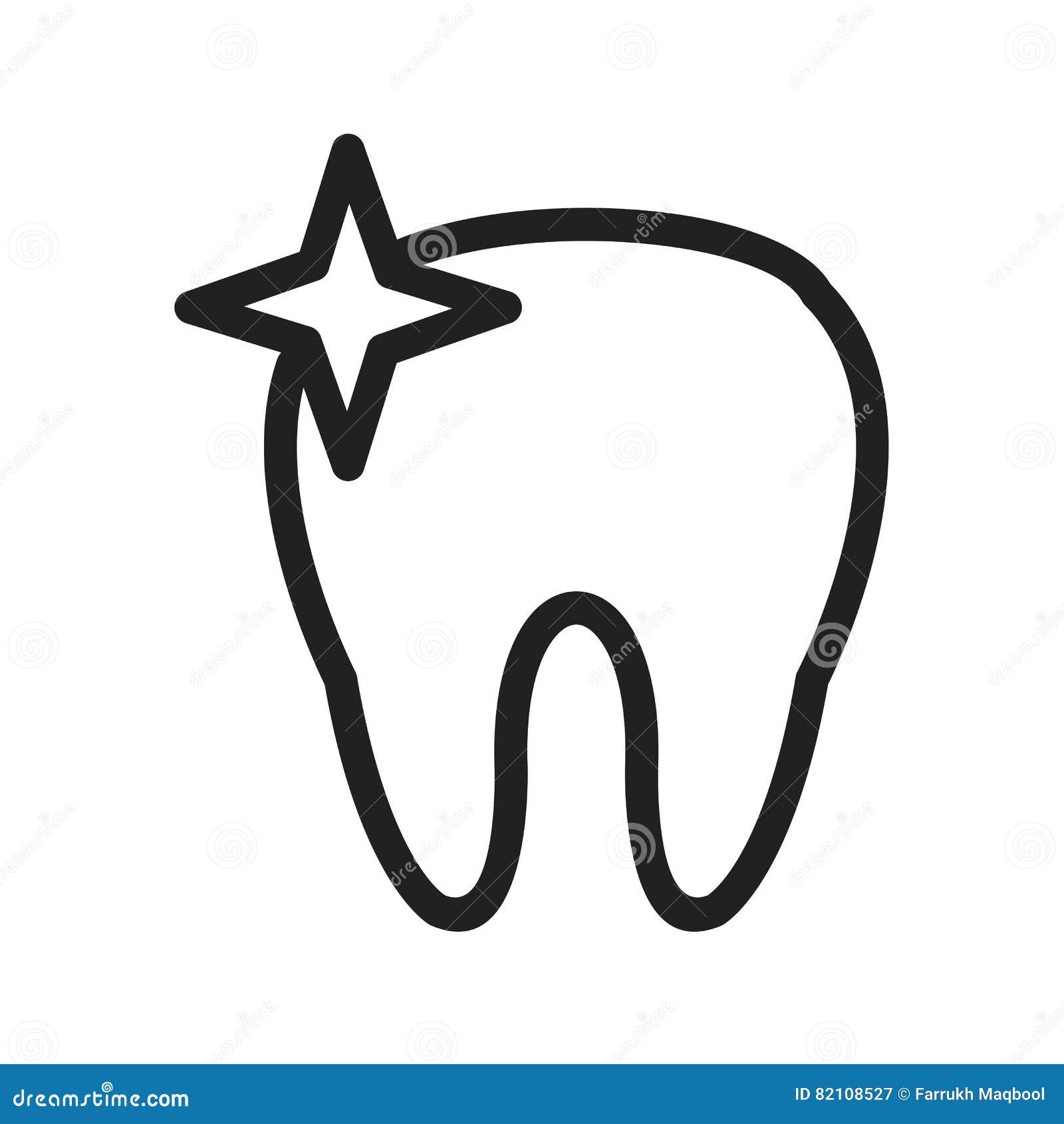 Shiny Tooth stock vector. Illustration of mouthwash, teeth - 82108527