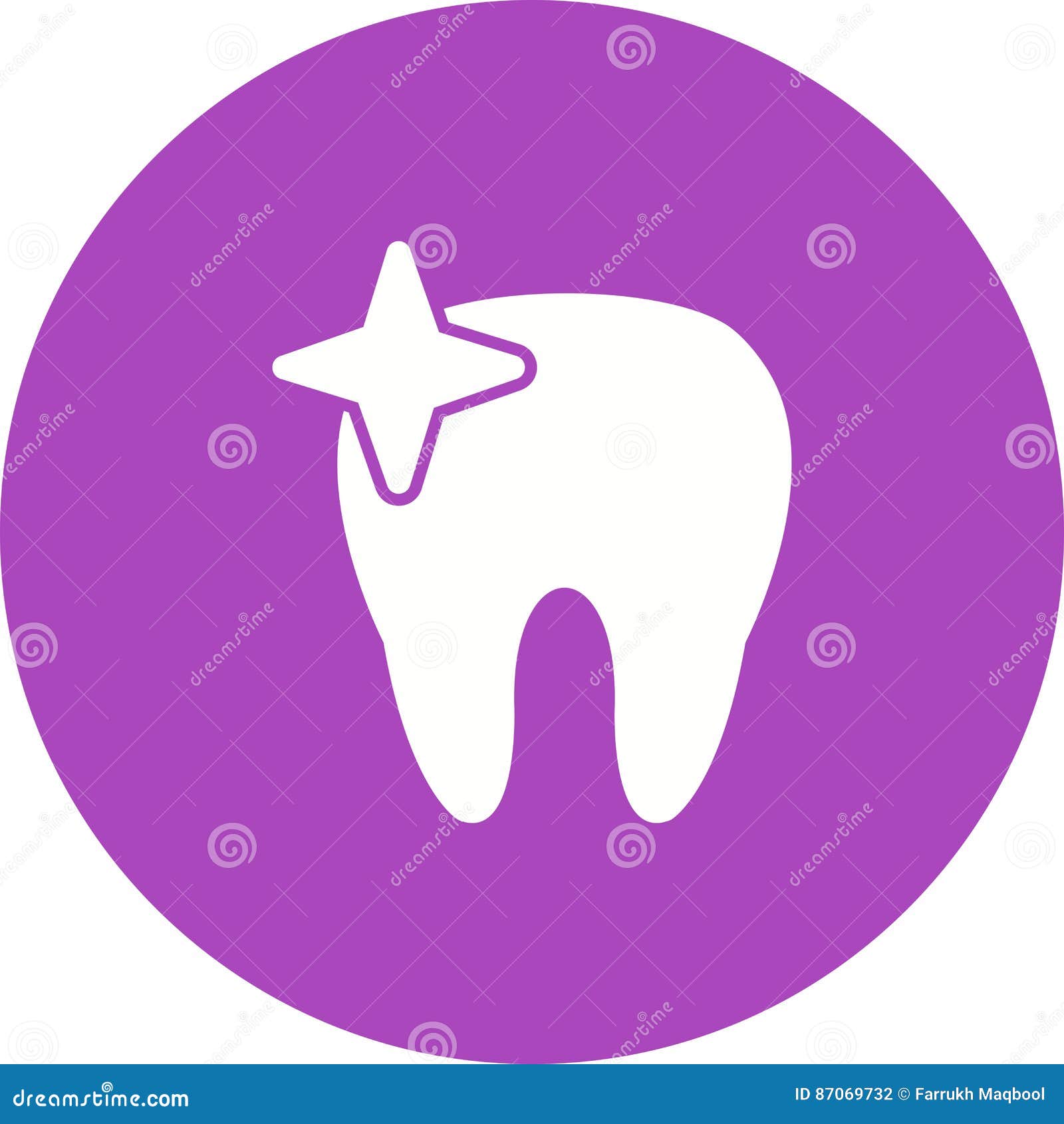 Shiny Tooth stock vector. Illustration of dental, mouthwash - 87069732
