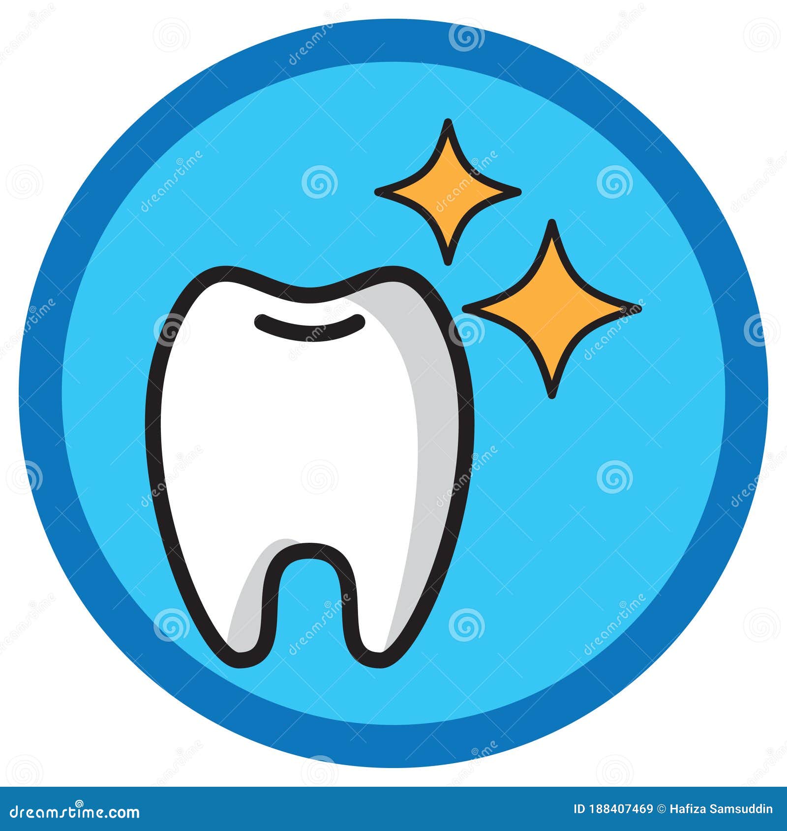 Shiny Tooth. Vector Illustration Decorative Design Stock Vector ...