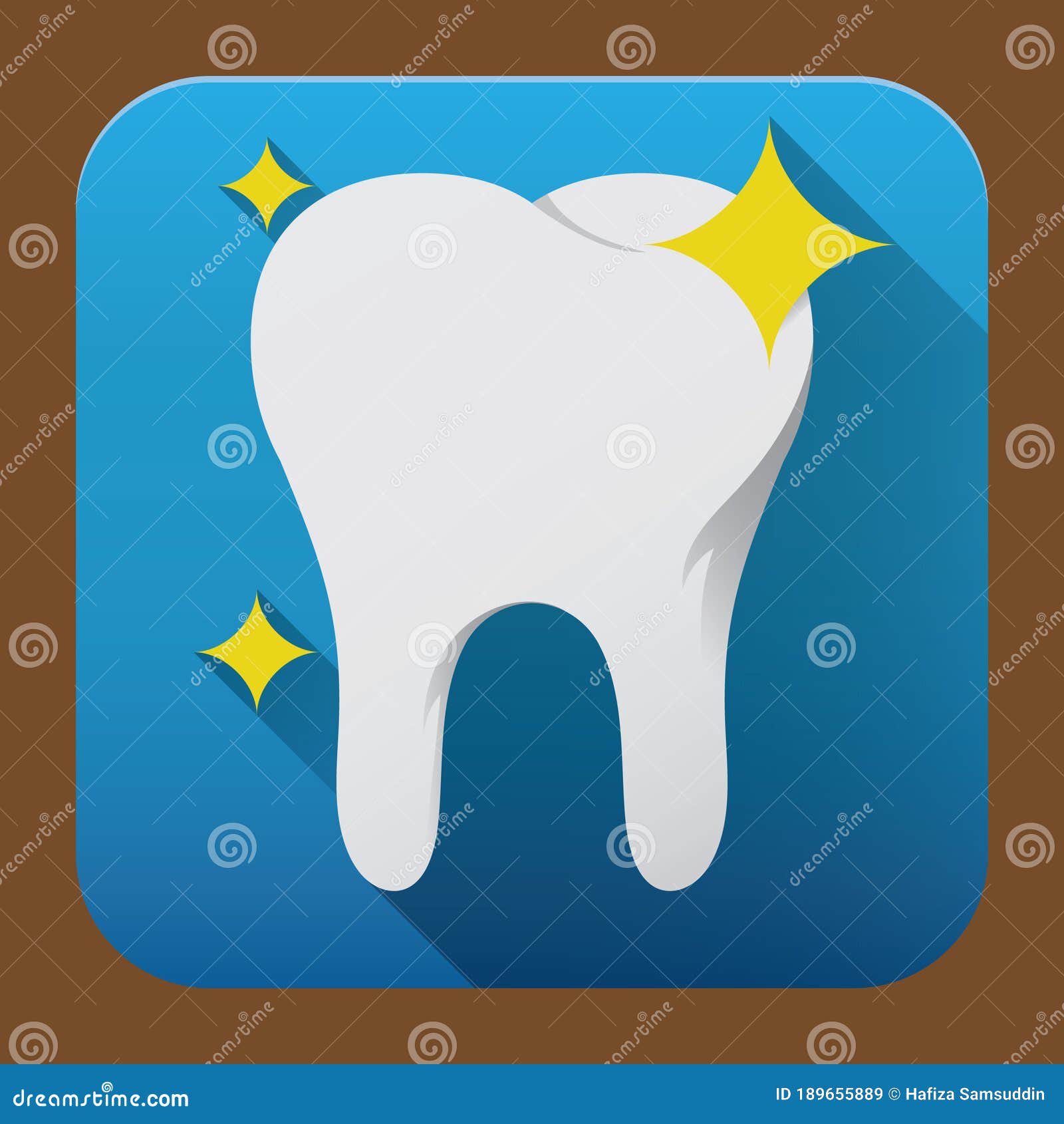 Shiny Tooth. Vector Illustration Decorative Design Stock Vector ...