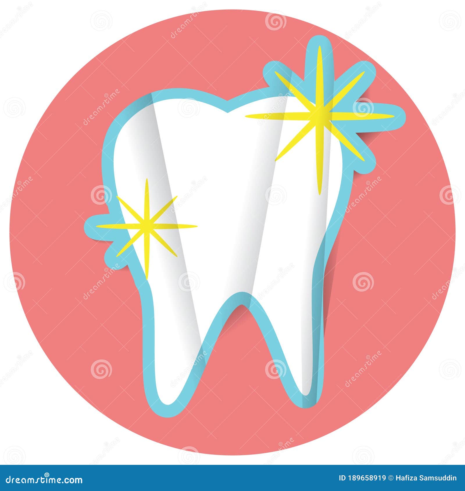 Shiny Tooth. Vector Illustration Decorative Design Stock Vector ...
