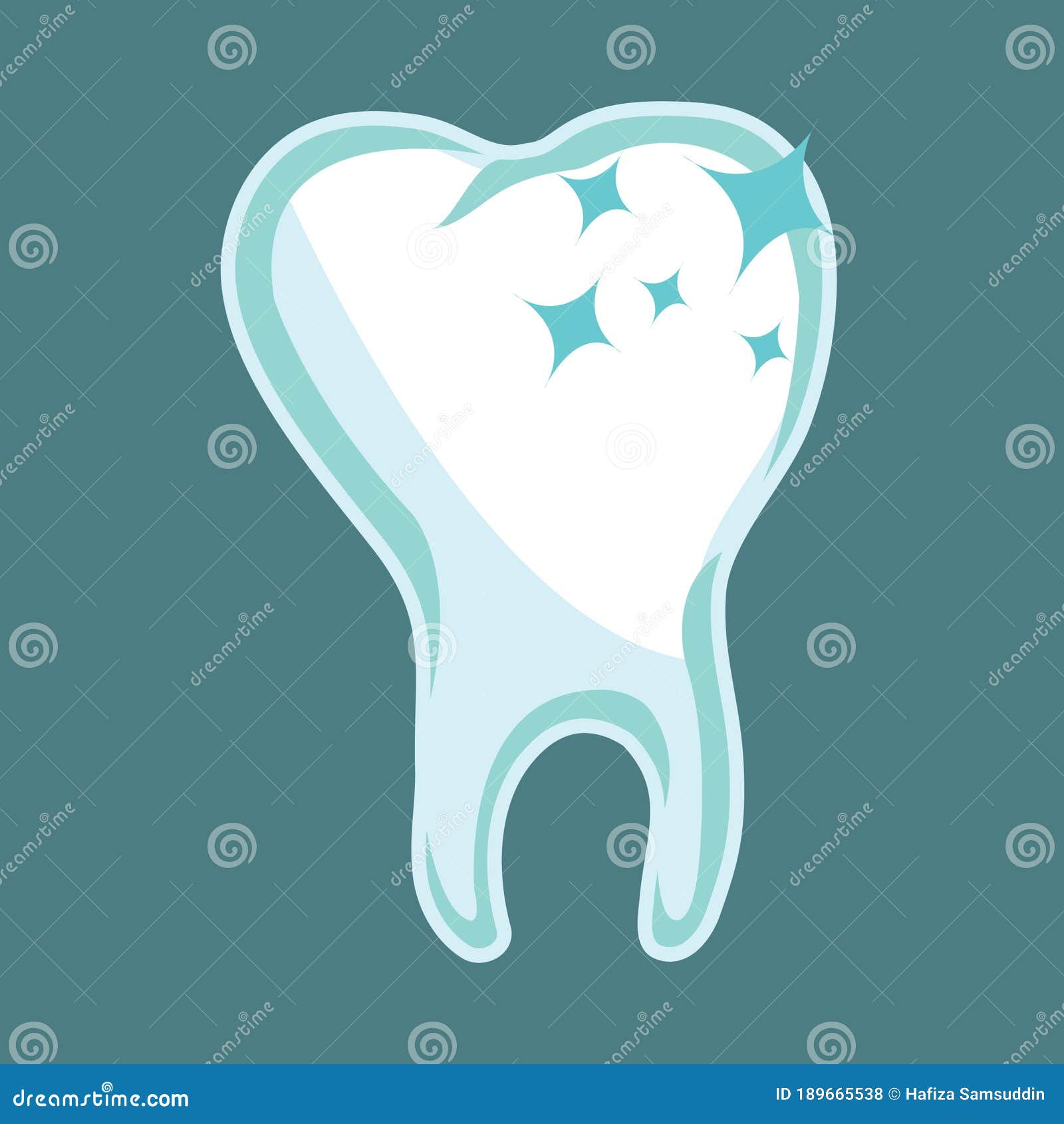 Shiny Tooth. Vector Illustration Decorative Design Stock Vector ...