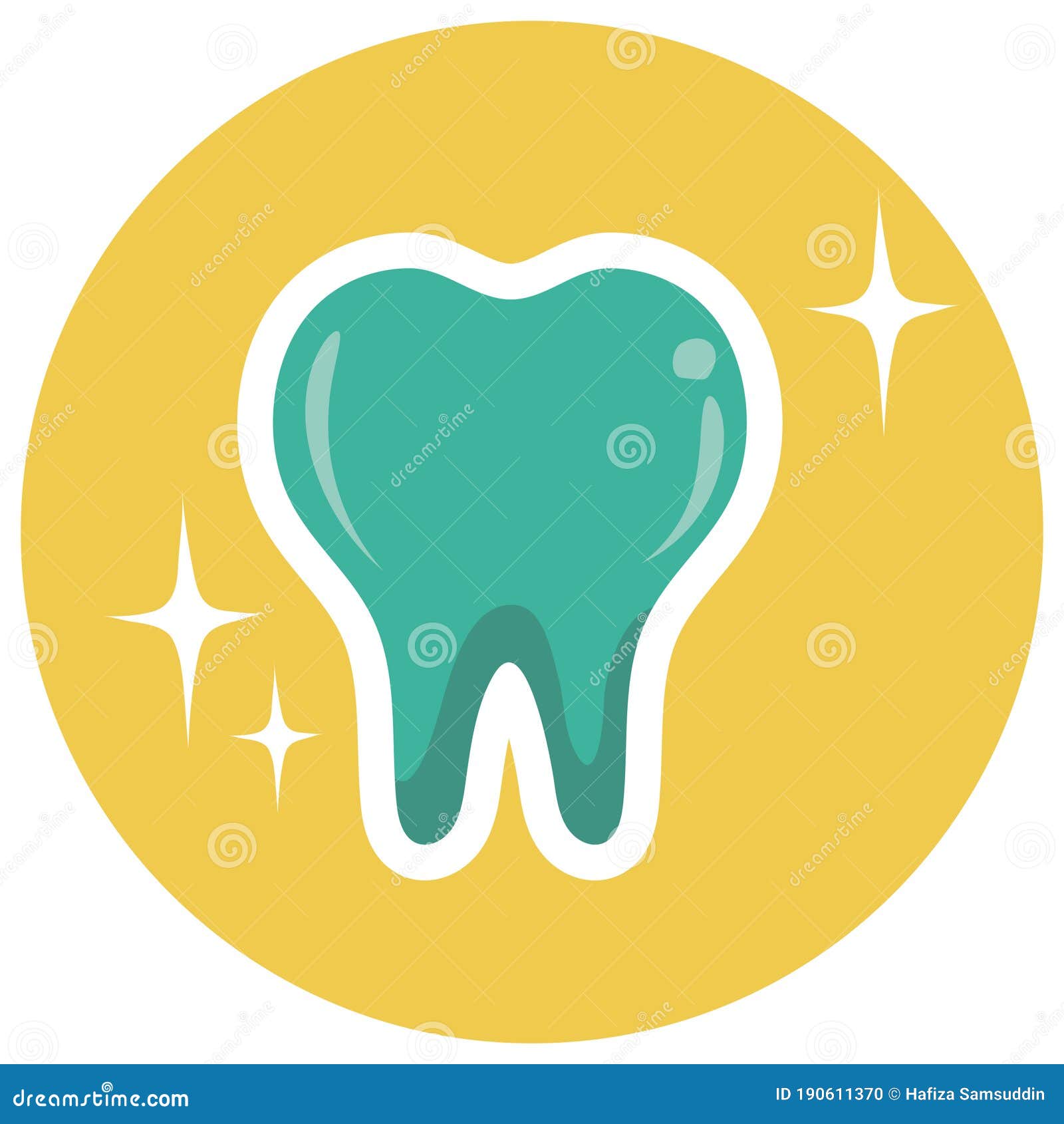 Shiny Tooth. Vector Illustration Decorative Design Stock Vector ...