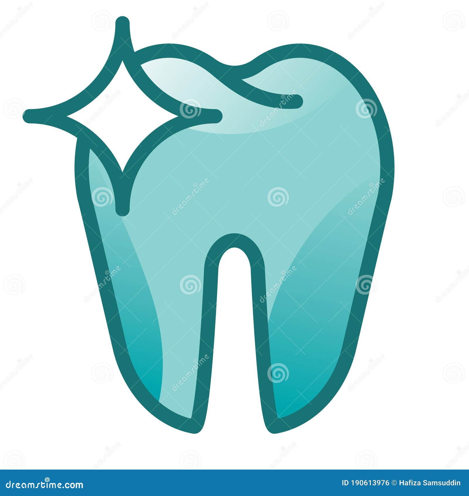 Shiny Tooth. Vector Illustration Decorative Design Stock Vector ...