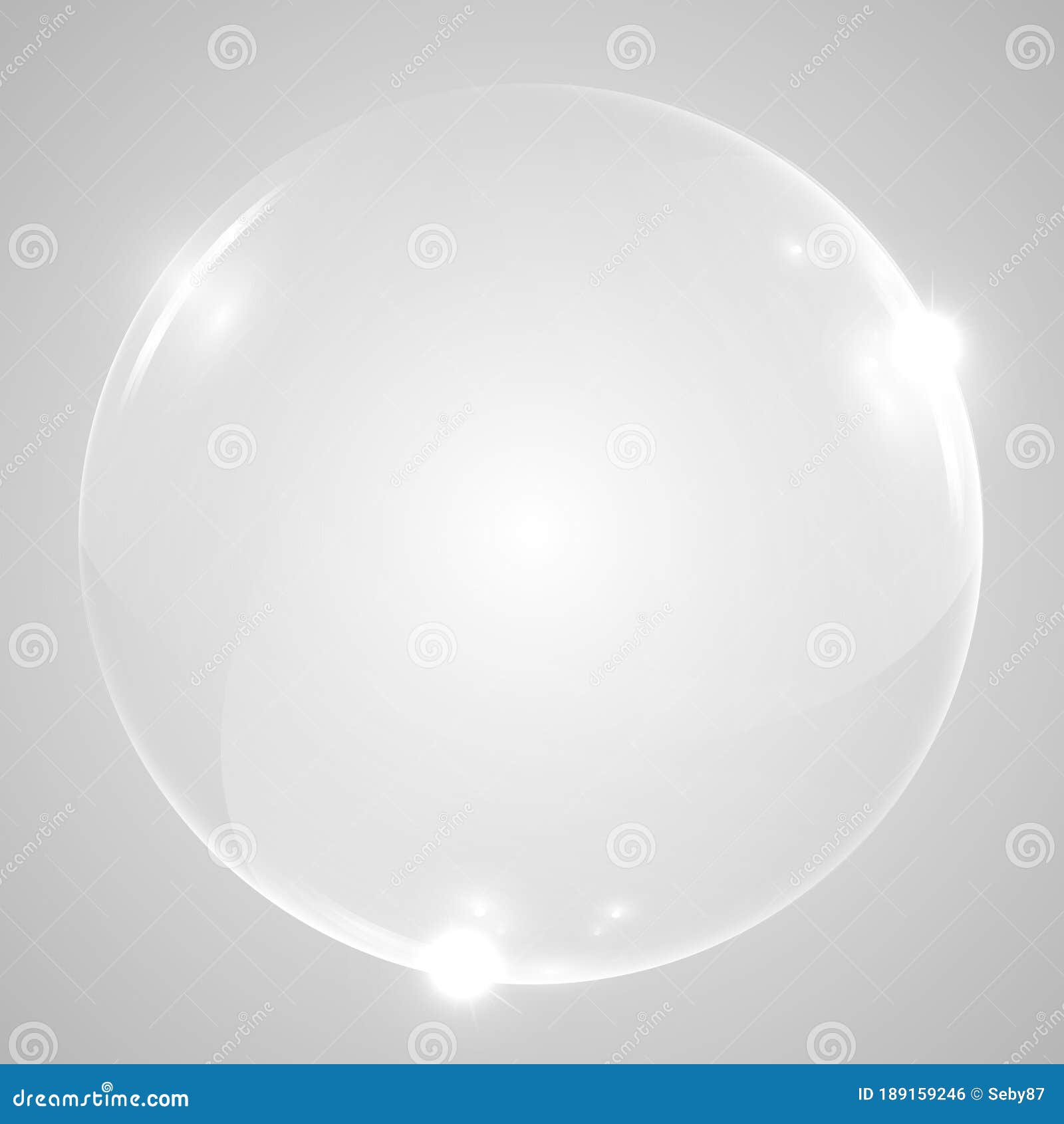 Shiny Transparent Glass Sphere, Vector Illustration Stock Vector ...