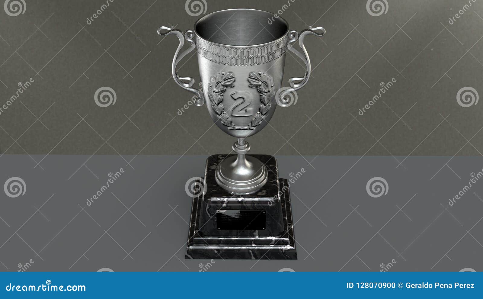 Shiny Trophy Isolated Over Background Stock Photo - Image of metallic ...