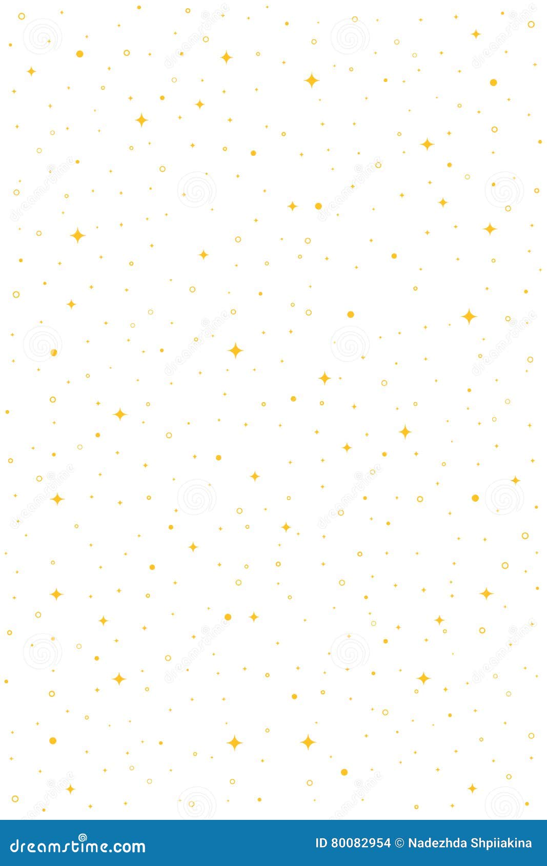 Shiny Vertical Vector Seamless Pattern with Stars, Flashes, Rings, Dots ...